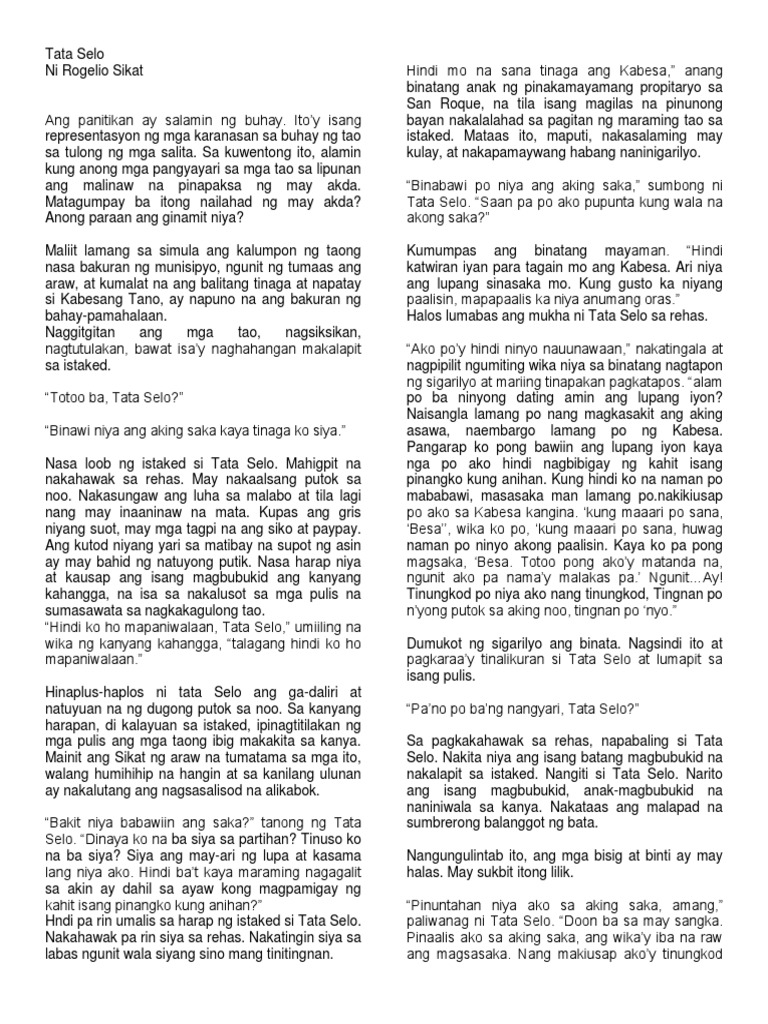 Tata Selo | PDF