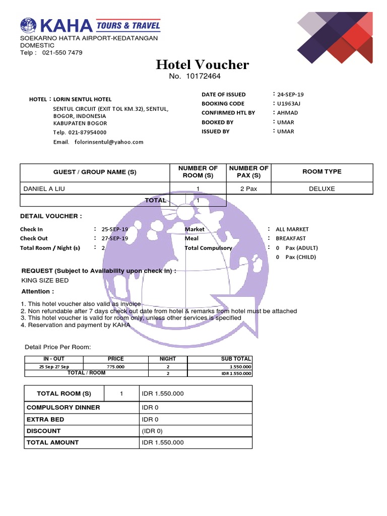 Voucher Guest 21289966 PDF | PDF | Payments | Service Industries