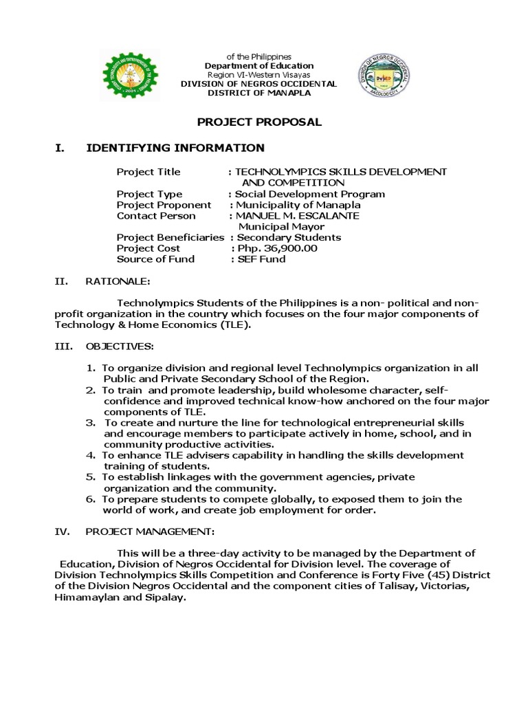 Project Proposal Technolympics 2019 | PDF | Economies | Business