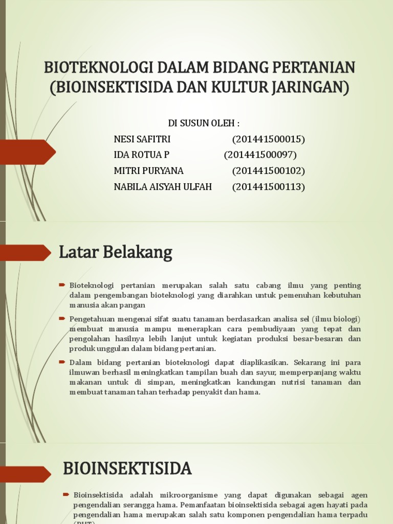 Bioinsektisida | PDF