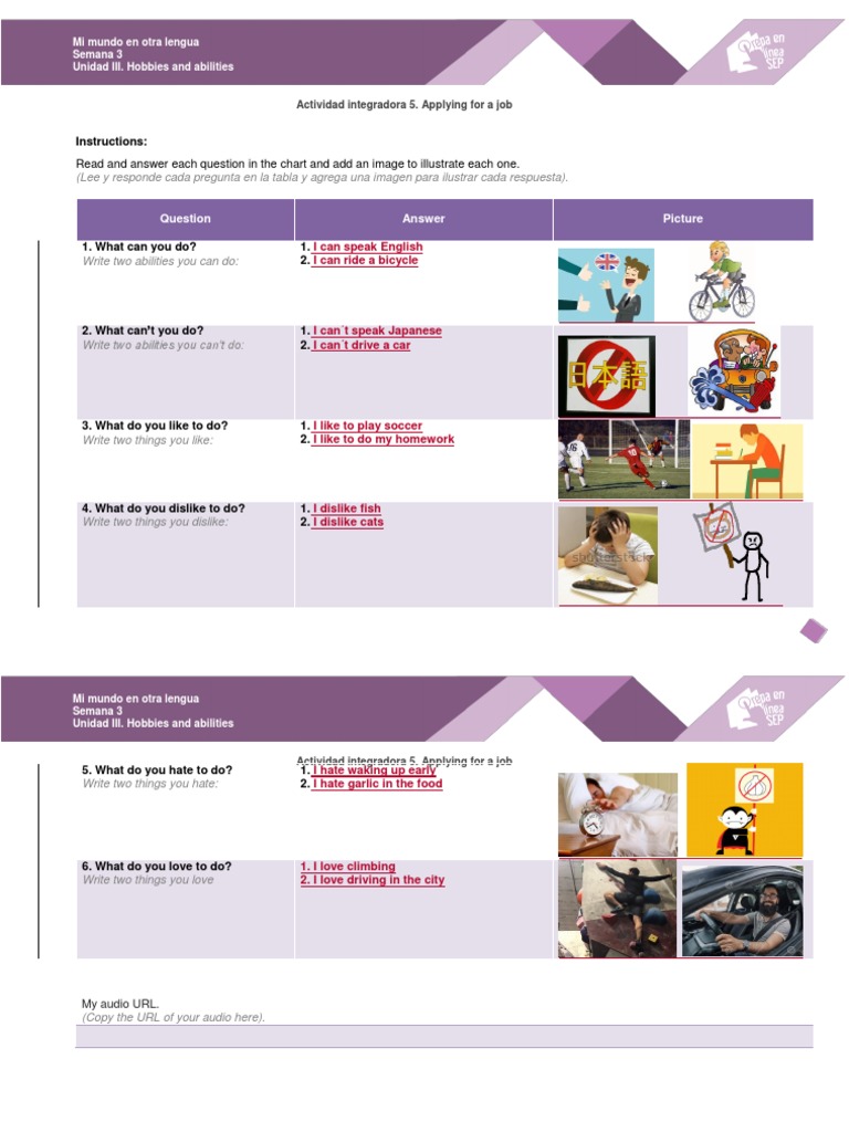 Instructions:: Read and Answer Each Question in The Chart and Add An ...