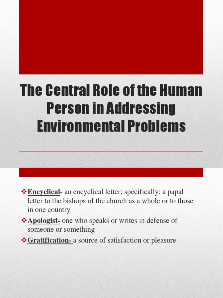 The Central Role of The Human Person in | PDF | Pope