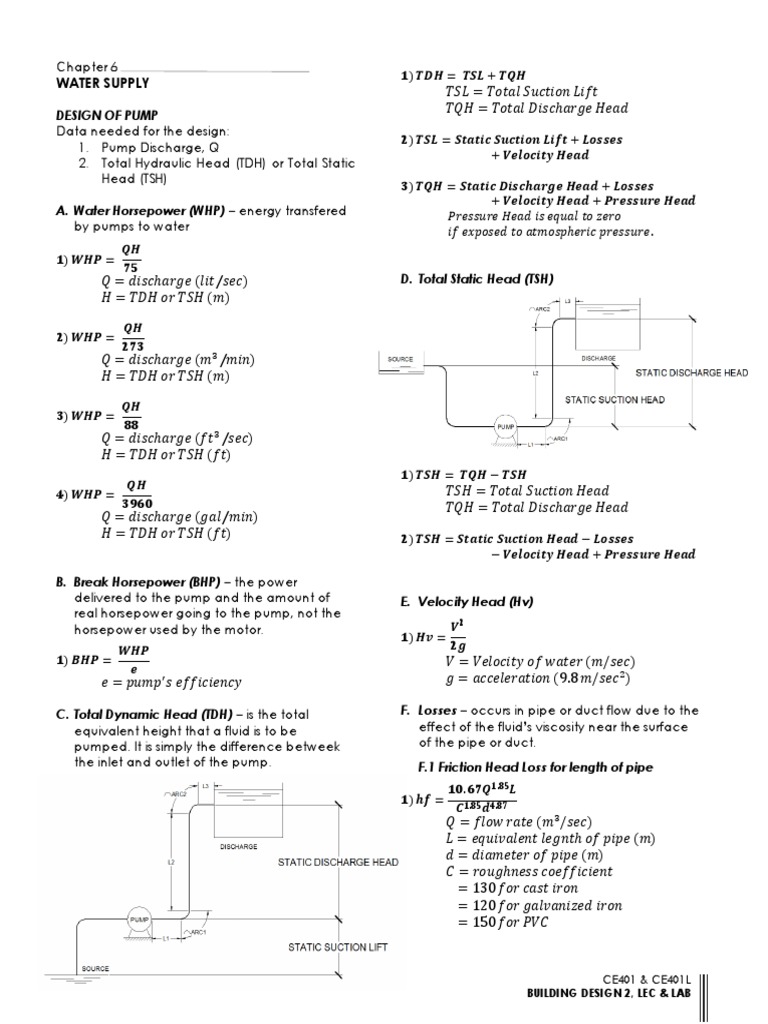 Chapter 6 Water Supply Part 3 | PDF | Pump | Gases