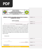 GPTA Oath of Office Template | PDF | Oath Of Office | Cultural Conventions