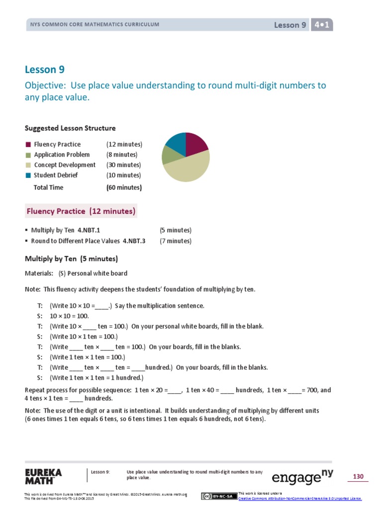 Lesson 9: Objective: Use Place Value Understanding To Round Multi-Digit ...