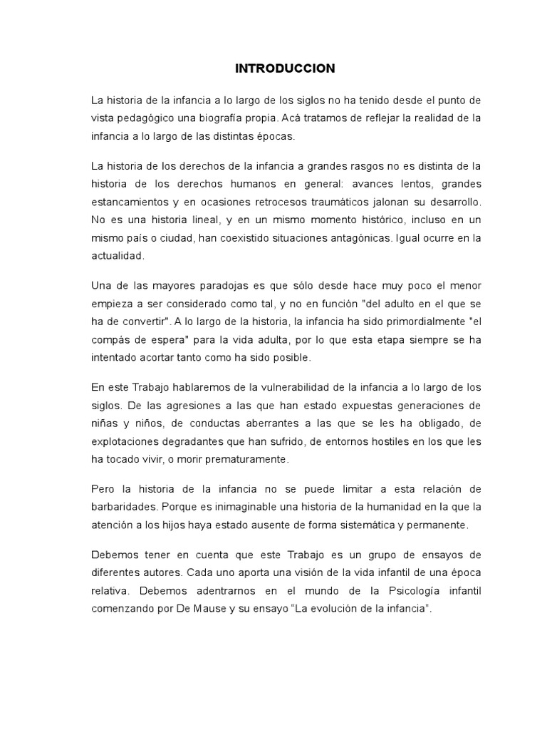 Historia De La Infancia Pdf Partería Infancia