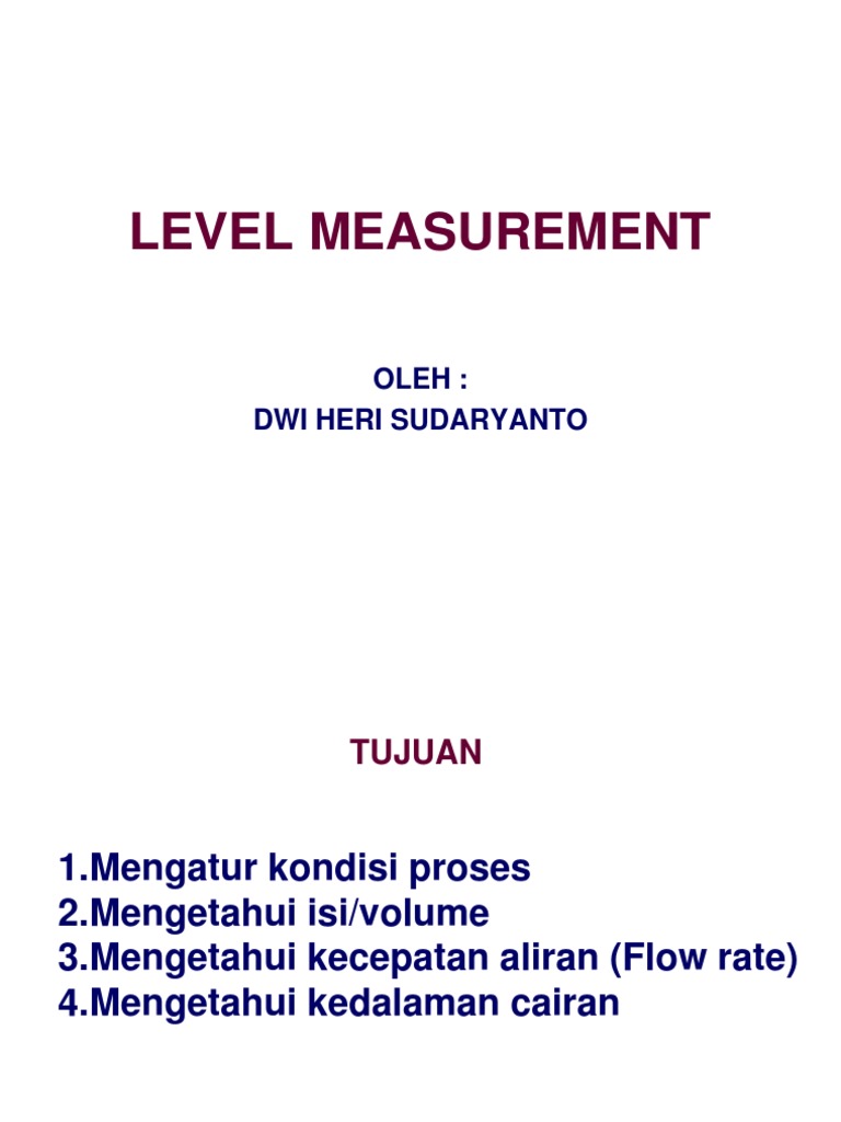 Level Measurement | PDF