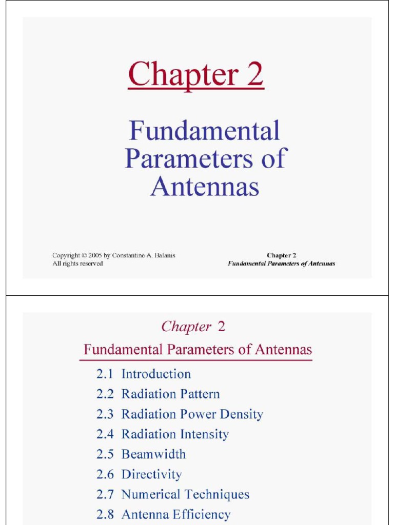 Fundamental Antena Parameter Balanis | PDF | Antenna (Radio) | Physics