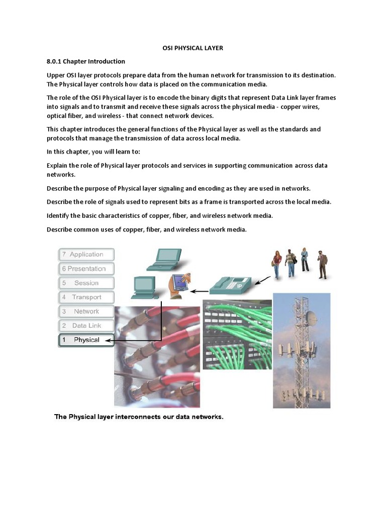 Osi Physical Layer | PDF | Coaxial Cable | Transmission Medium