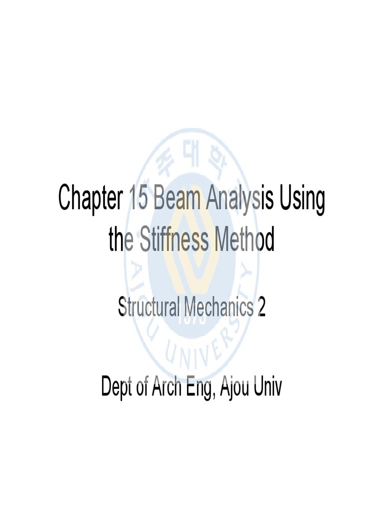 14.beam Analysis Using The Stiffness Method PDF | PDF | Stiffness | Matrix (Mathematics)