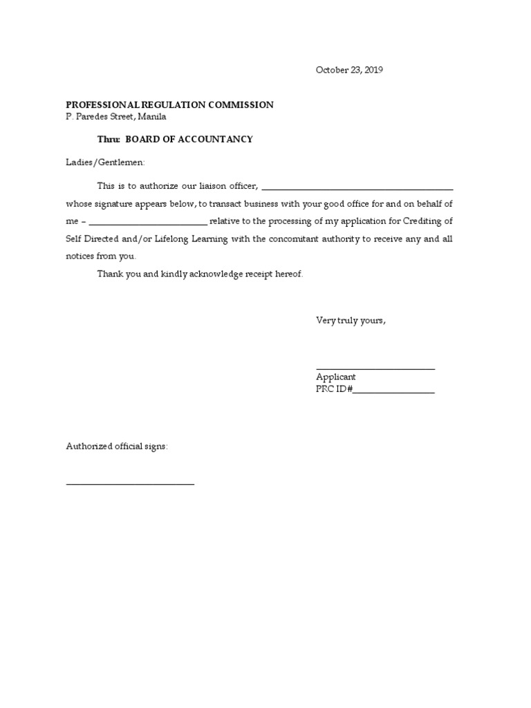 BOA Authorization Letter | PDF | Career & Growth | Business