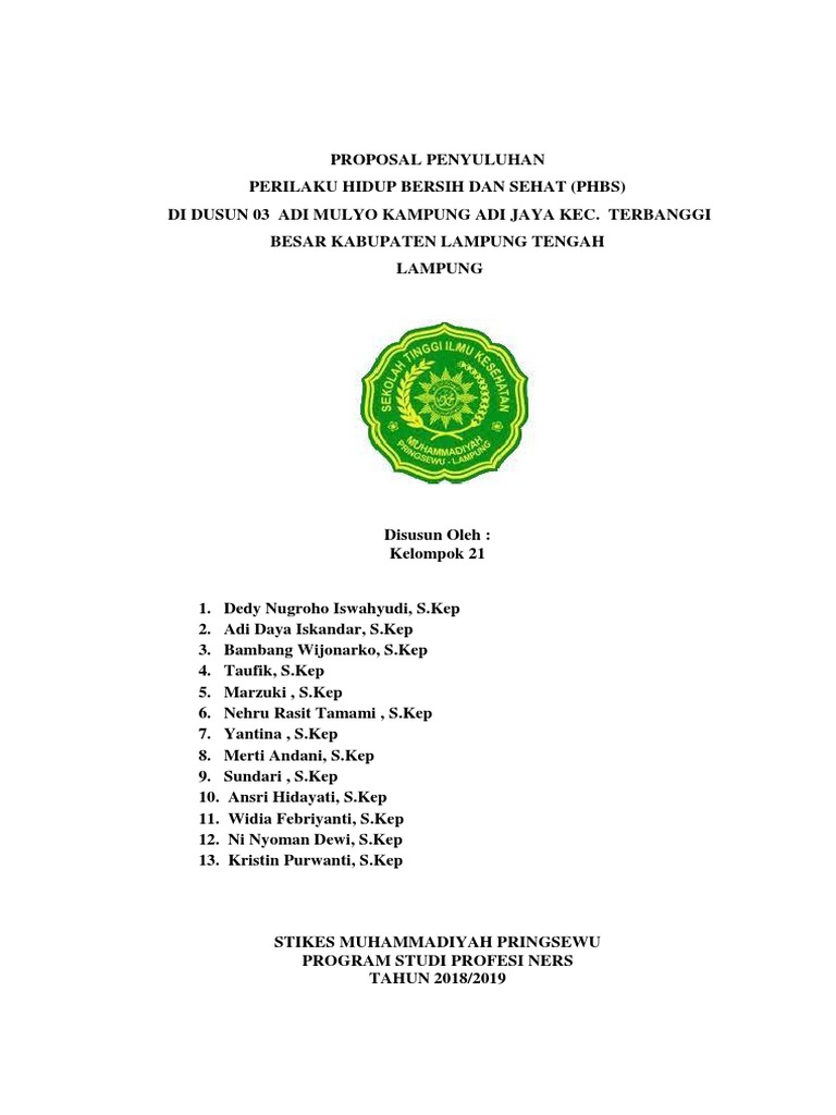 PROPOSAL PENYULUHAN Phbs | PDF