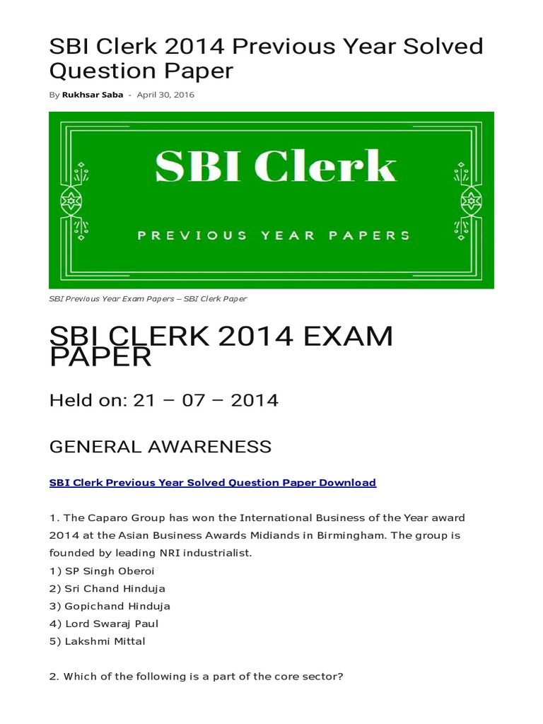 sbi-clerk-2014-previous-year-solved-question-paper-pdf-computer