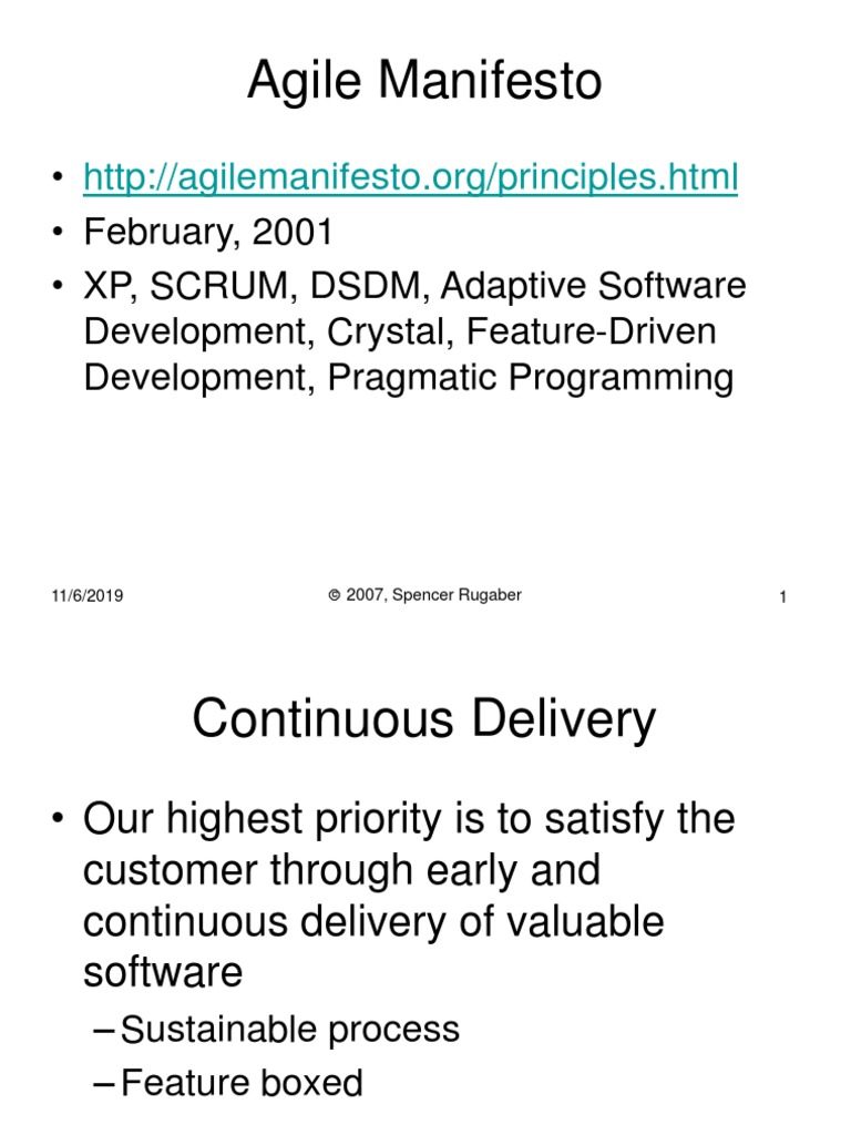 Agile Manifesto | PDF | Agile Software Development | Psychological Concepts