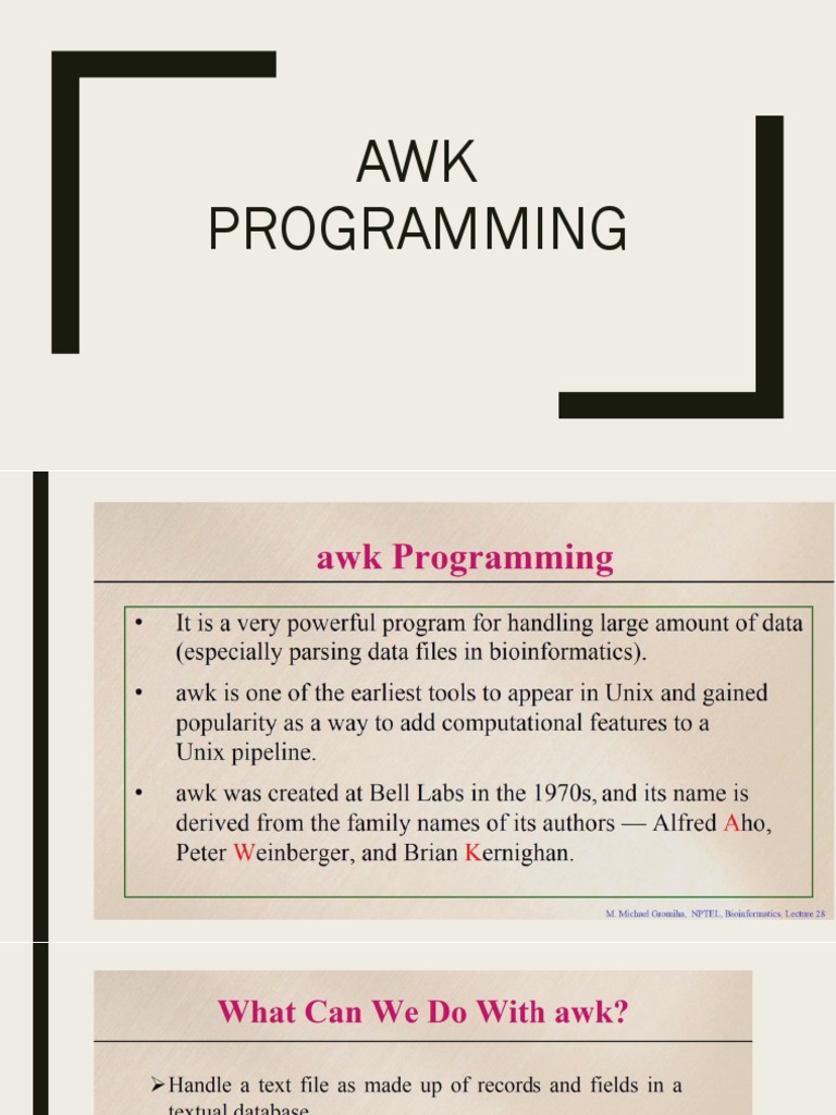 AWK Programming | PDF AWK Programming | PDF