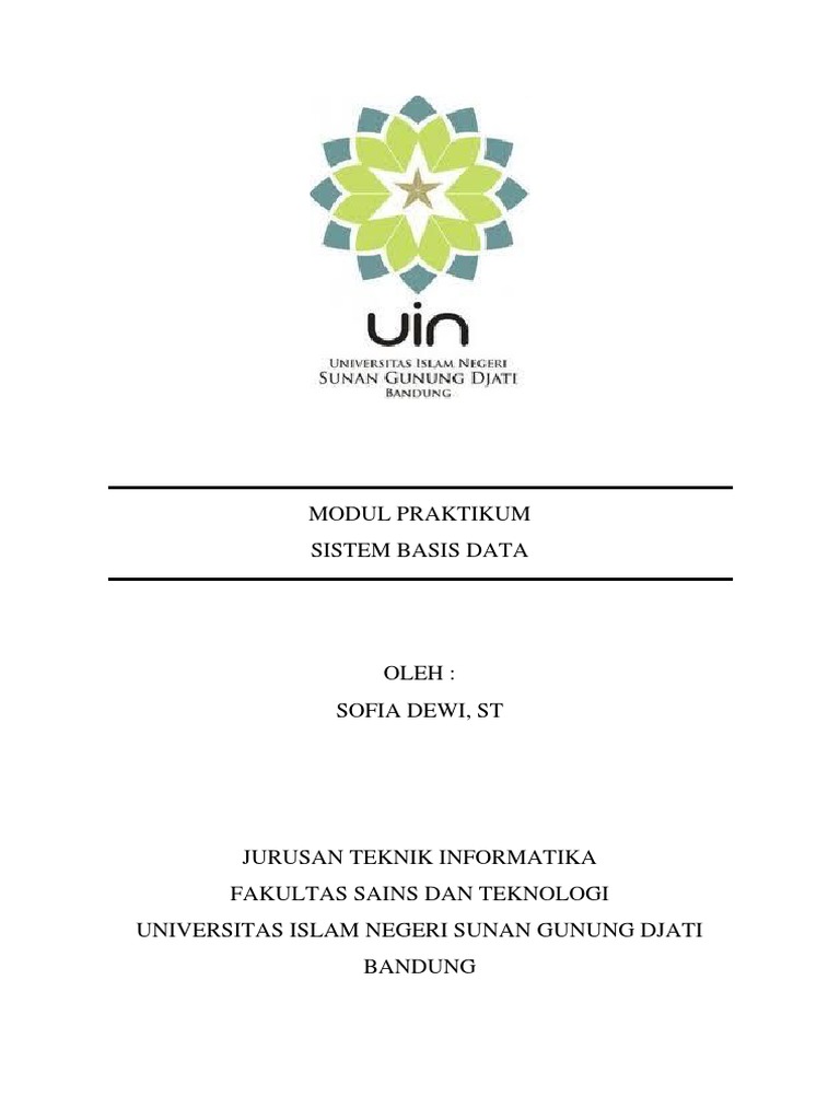 MODUL Sistem Basis Data Praktikum | PDF