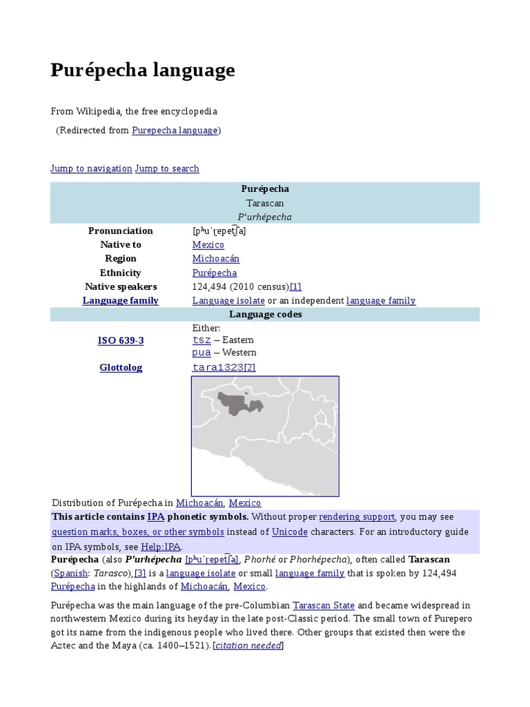 Purepecha | PDF | Languages | Language Arts & Discipline