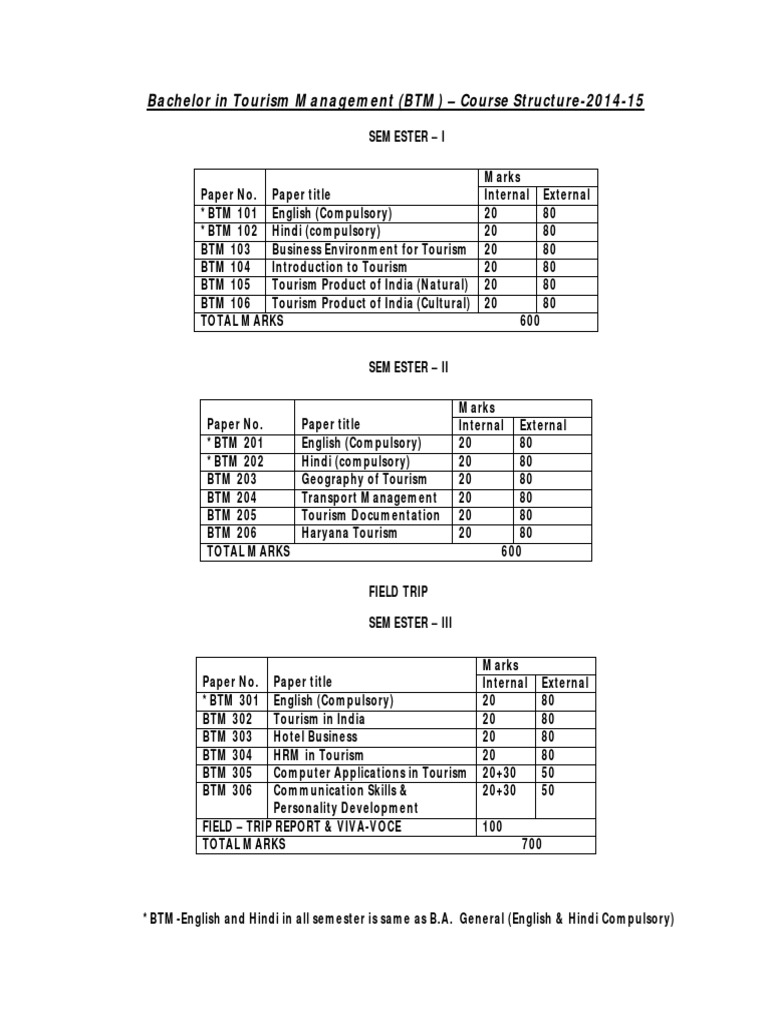 BTM Syllabus | PDF | Travel Visa | Tourism