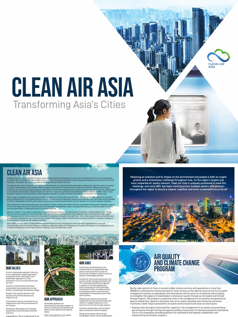 CAA Transforming Asia's Cities Booklet | PDF | Air Pollution | Clean ...