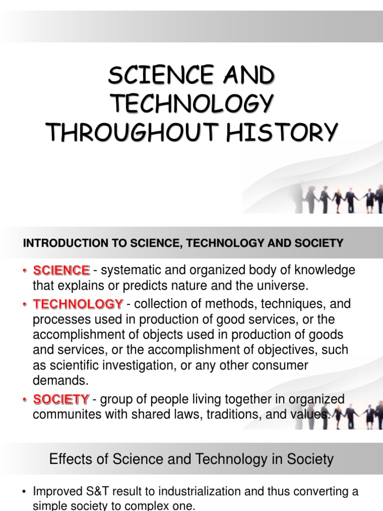 Science and Technology Throughout History | PDF | Science | Scientific ...