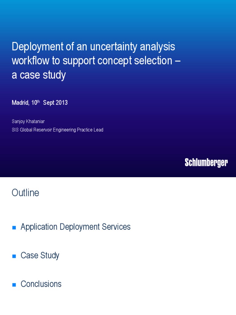 Deployment of an uncertainty analysis workflow to support concept ...