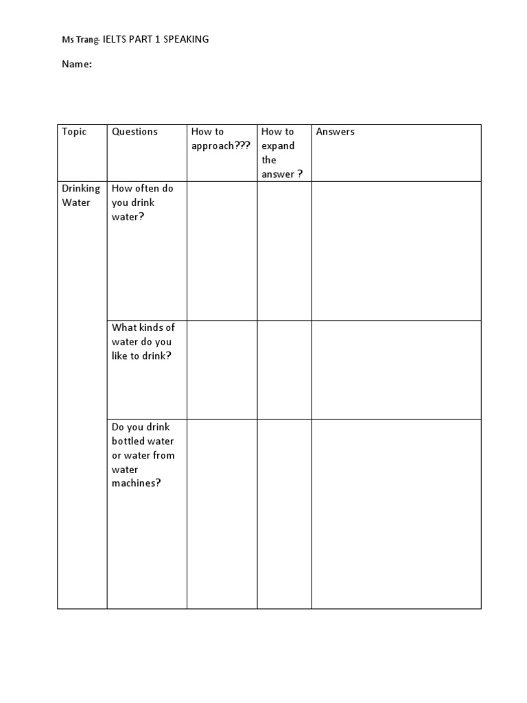 Part 1 - Answer Speaking | PDF