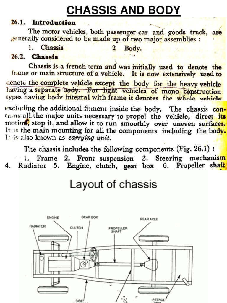 Chassis and Body: Types and Classifications | PDF | Suspension (Vehicle ...