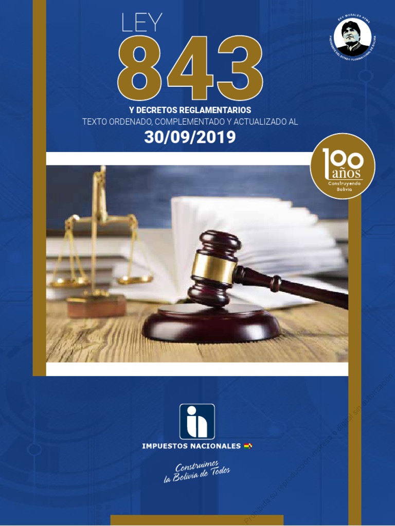 LIBRO LEY 843 Actualizada A 09-19 PDF | PDF | Impuestos | Estado (política)