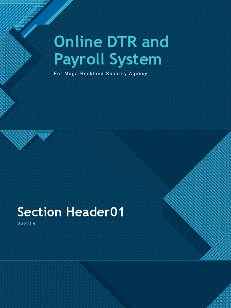 Online DTR and Payroll System: Click To Edit Master Title Style ...