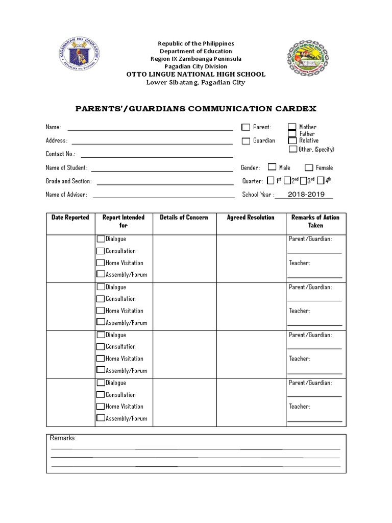 Communication To Parents Template | PDF | Violence