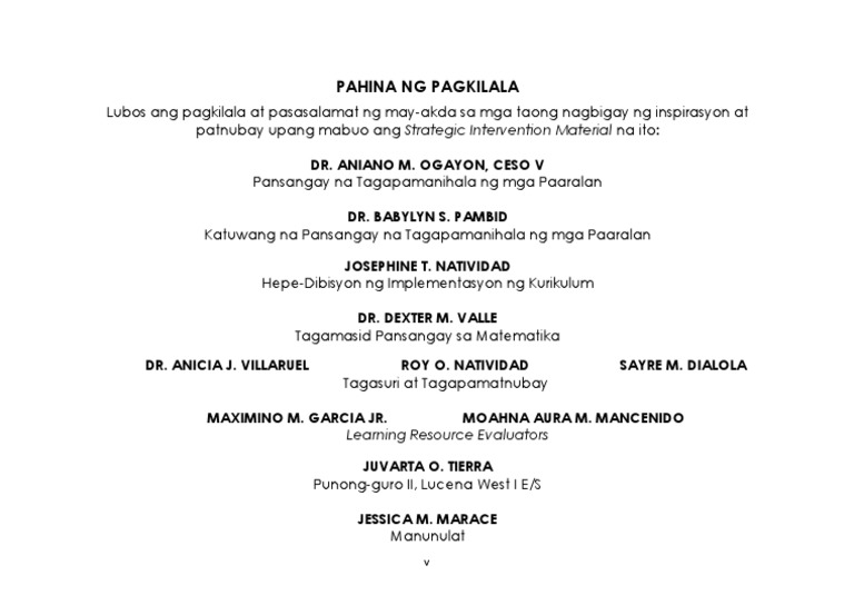 Pahina NG Pagkilala | PDF