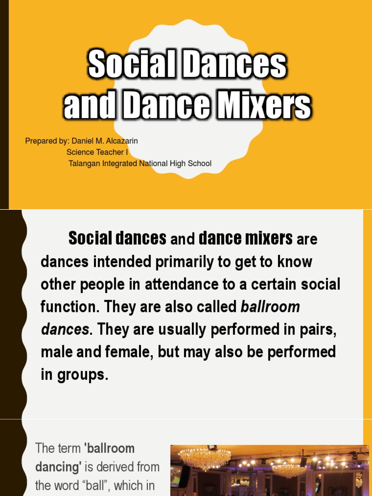 Understanding Social Dances & Mixers | PDF | Ballroom Dance | Dances