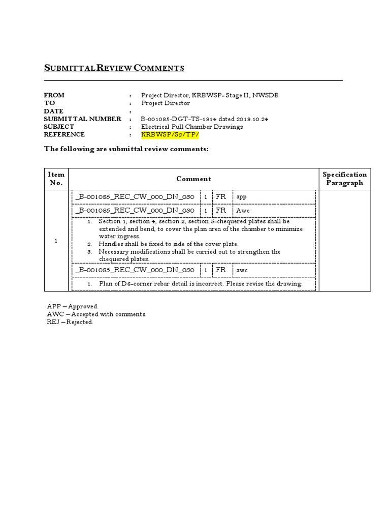 Electrical Pull Chamber Drawings | PDF