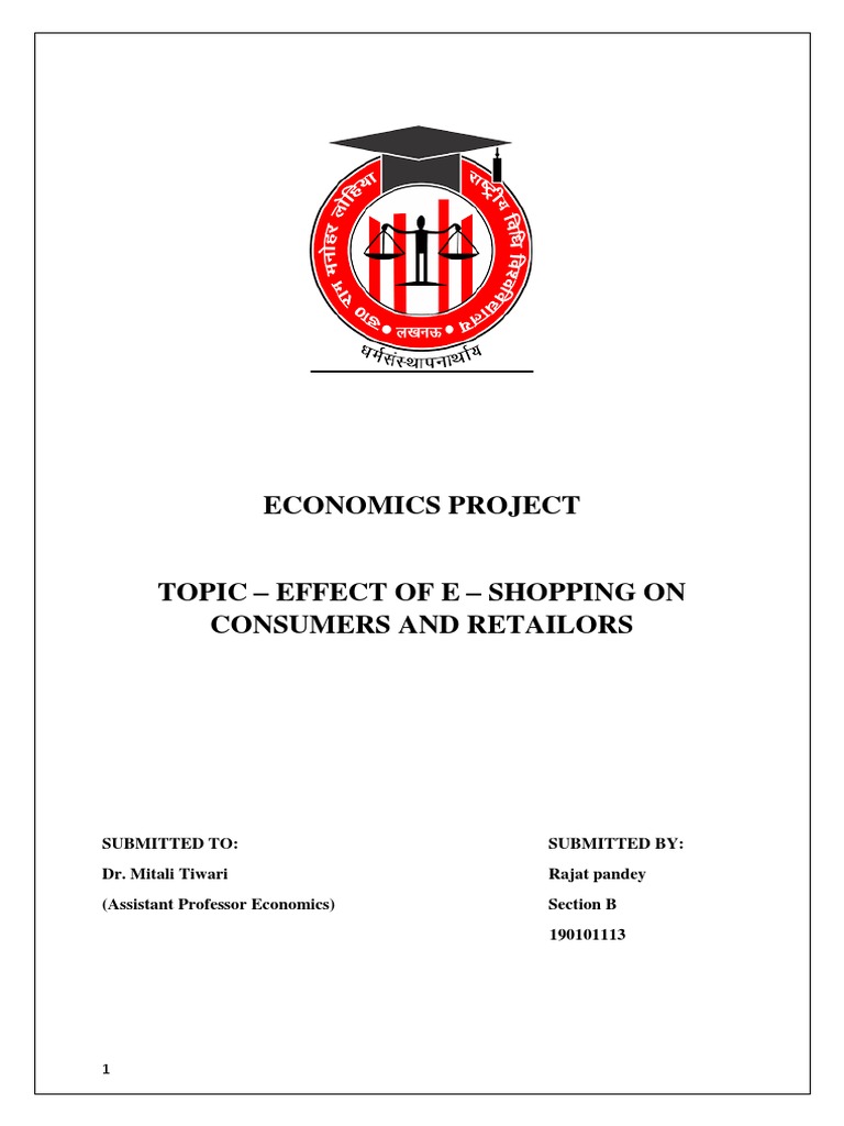 Economics Project | PDF | Online Shopping | Retail