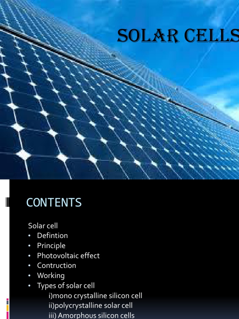 Solar Cell Final | PDF | Solar Cell | Photovoltaics