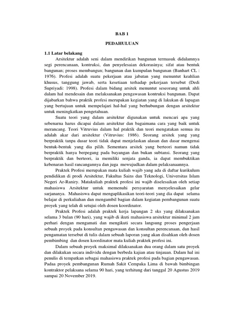 BAB 1 Laporan KP | PDF