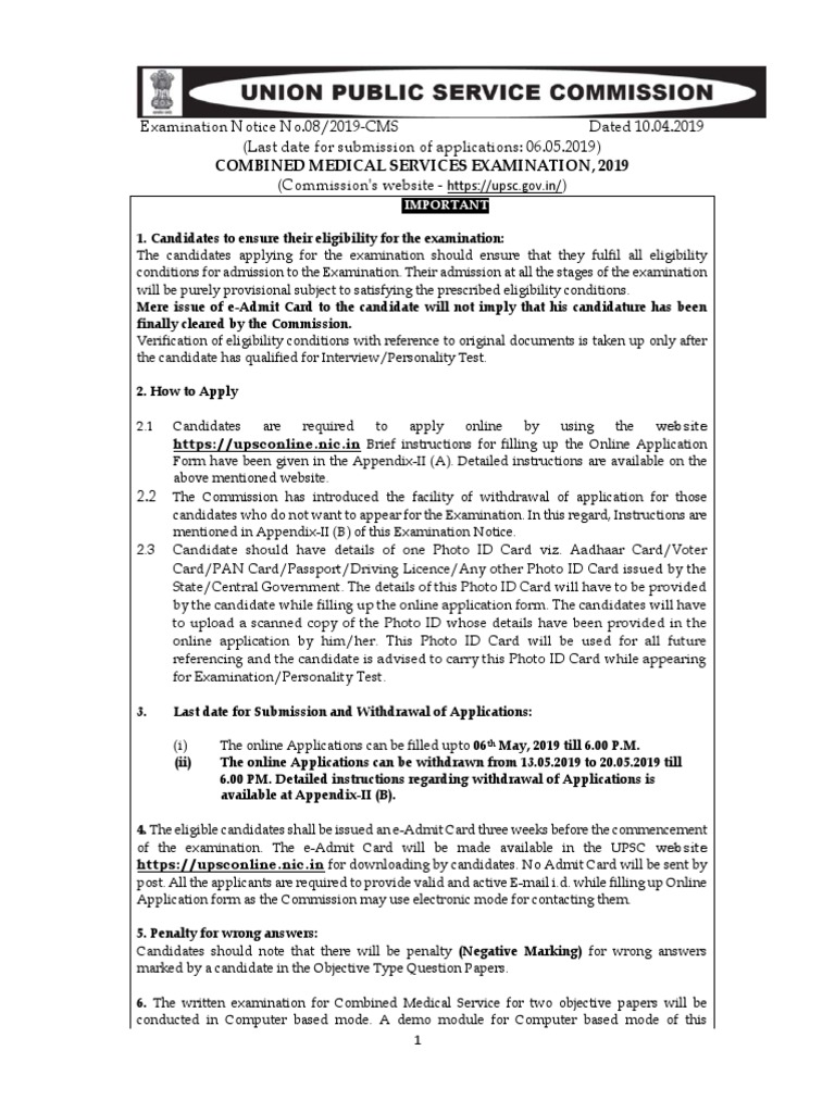 Notif CMSE 2019 Engl - 0 PDF | PDF | University And College Admission ...