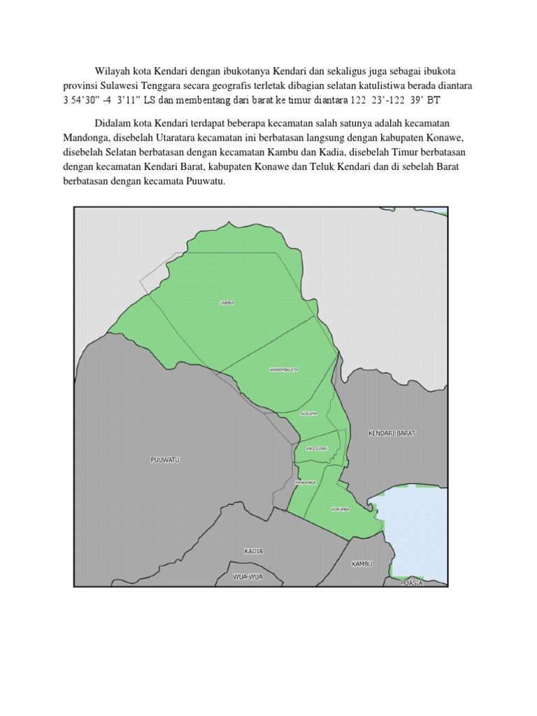 Geografi Kecamatan Mandonga Kendari | PDF