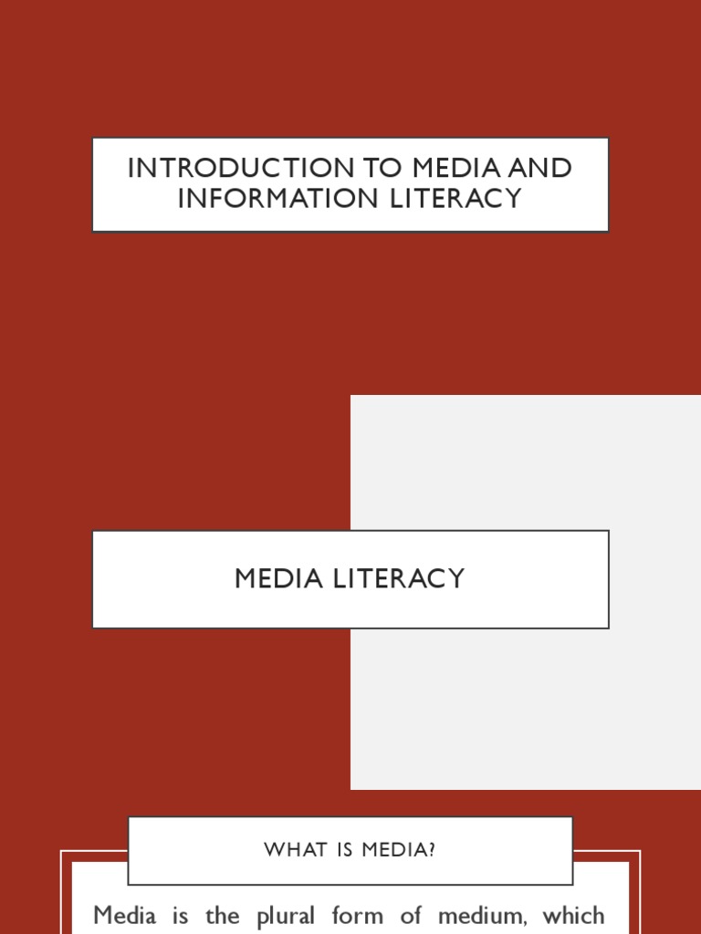 Introduction to Media, Information & Technology Literacy | PDF