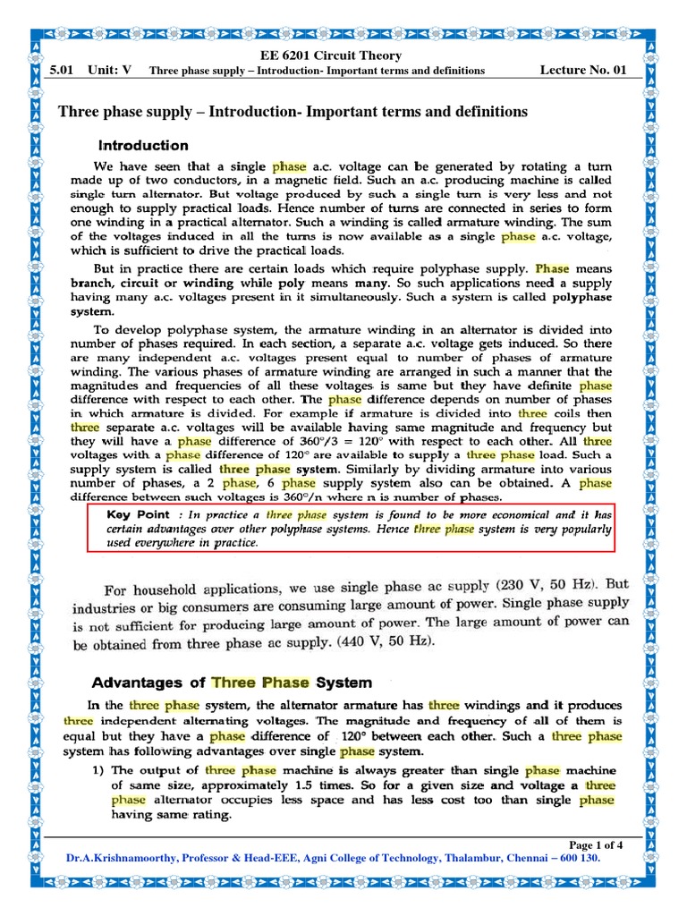 Three Phase Circuits-Theory PDF | PDF | Electronics | Electric Power