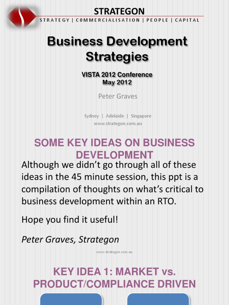 Business Development Strategies: Strategon | Download Free PDF ...