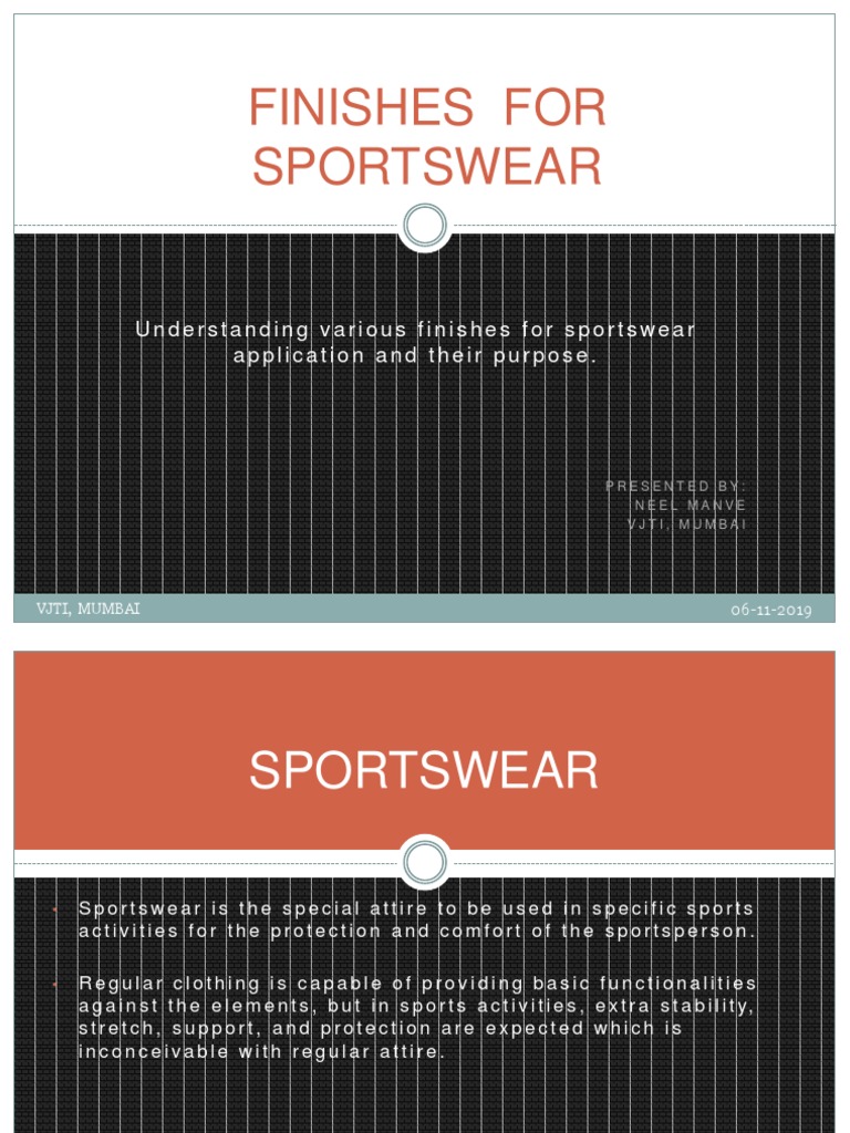 Finishes For Sportswear | PDF | Ultraviolet | Textiles