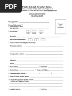 Teacher Application Form Template | PDF