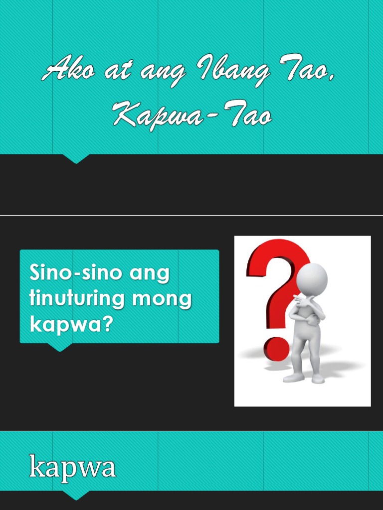 Ako at Ang Ibang Tao, Kapwa-Tao | PDF