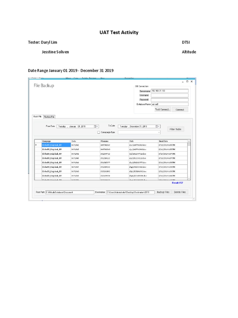 UAT Test Activity | PDF | Career & Growth