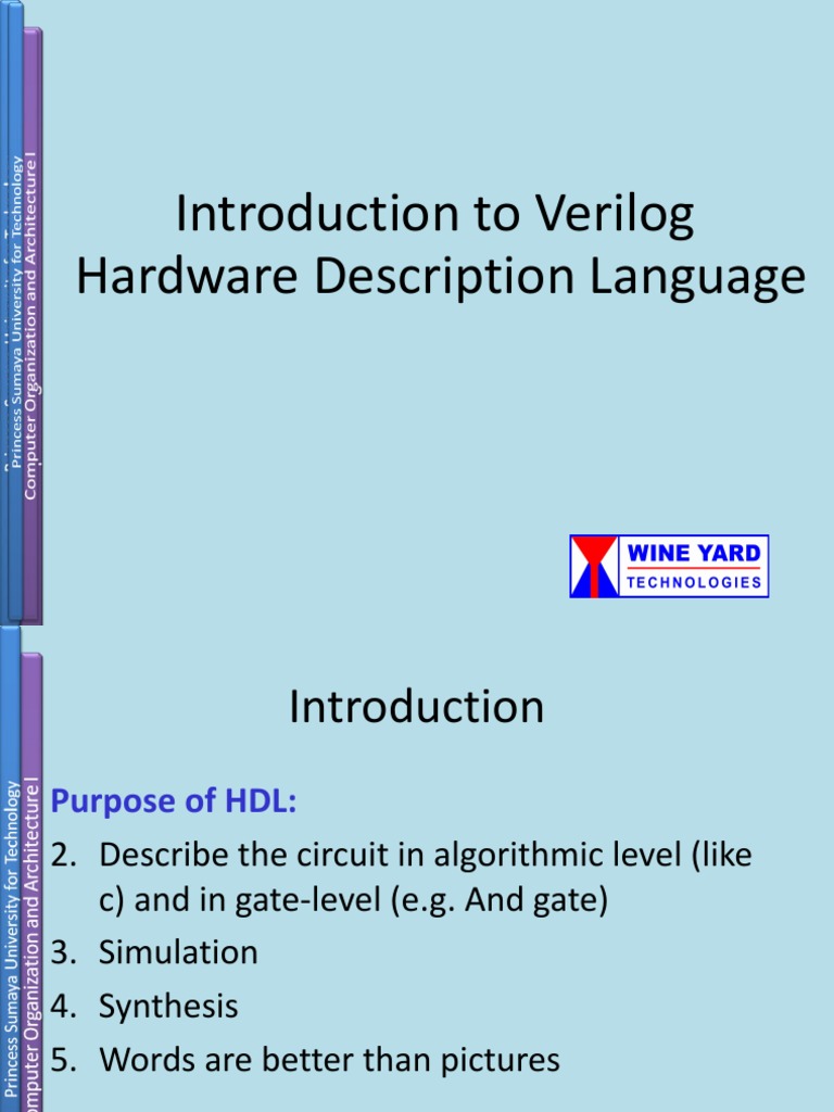 Introduction To Verilog Hardware Description Language | Download Free PDF | Hardware Description ...