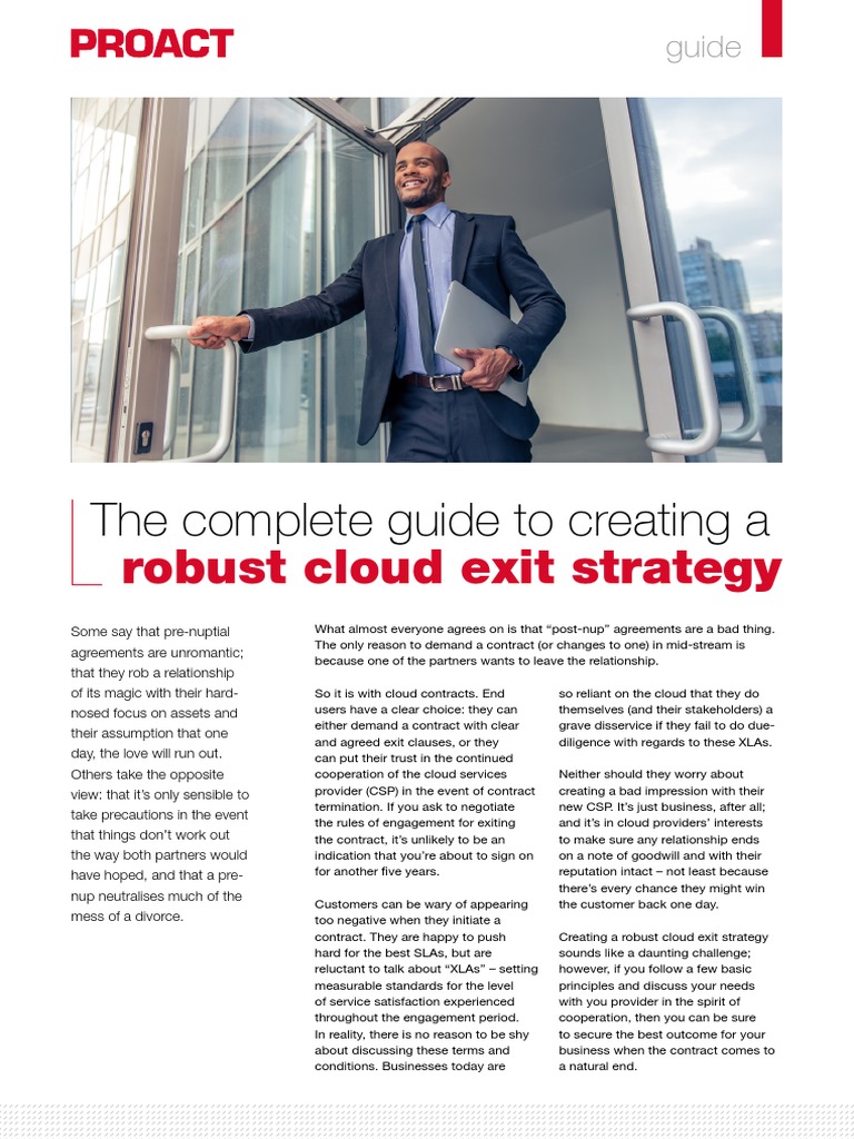 The Complete Guide to Creating a Robust Cloud Exit Strategy | PDF | Cloud Computing | Customer ...