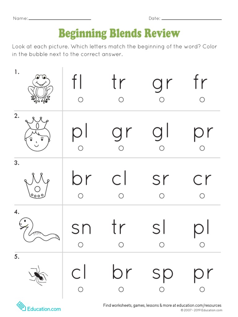Beginning Blends Review | PDF