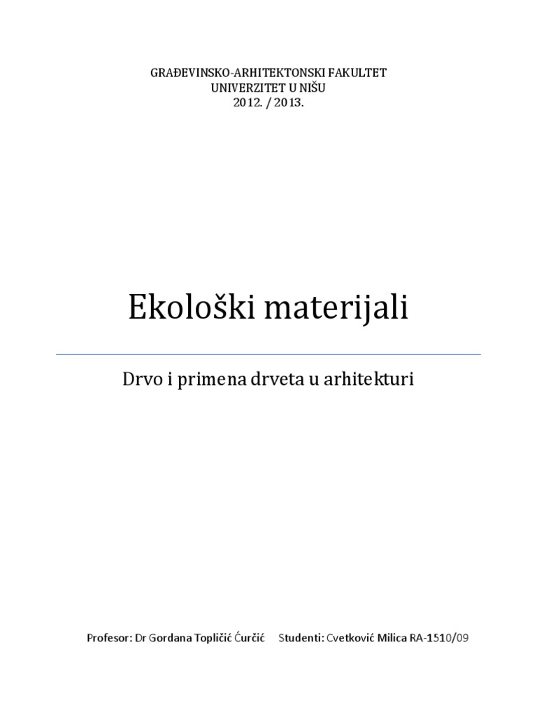 Drvo Materijal | PDF