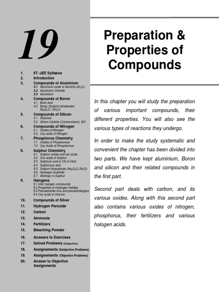 Preparation Properties Fi PDF | PDF | Chlorine | Sulfuric Acid